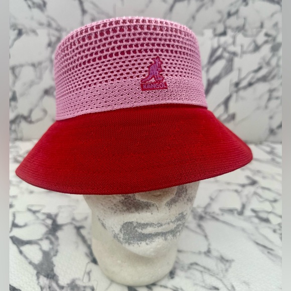 Kangol | Accessories | Mens Kangol Pink Red Double Mesh Lahinch Bucket ...